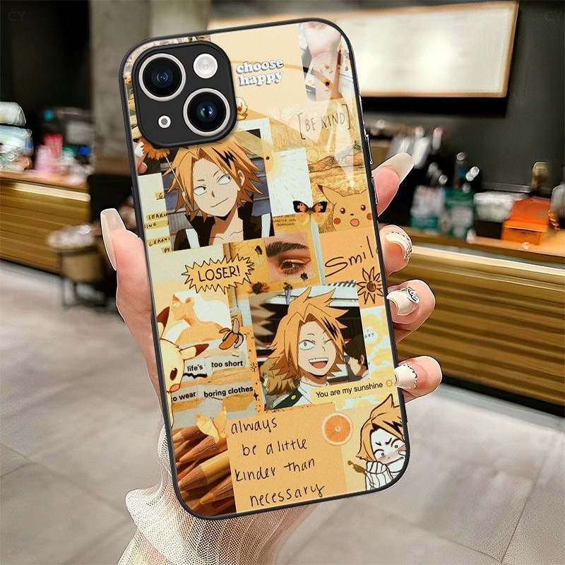 Denki Kaminari BNHA Capa De Telefone De Vidro Temperado Para iphone XR ...