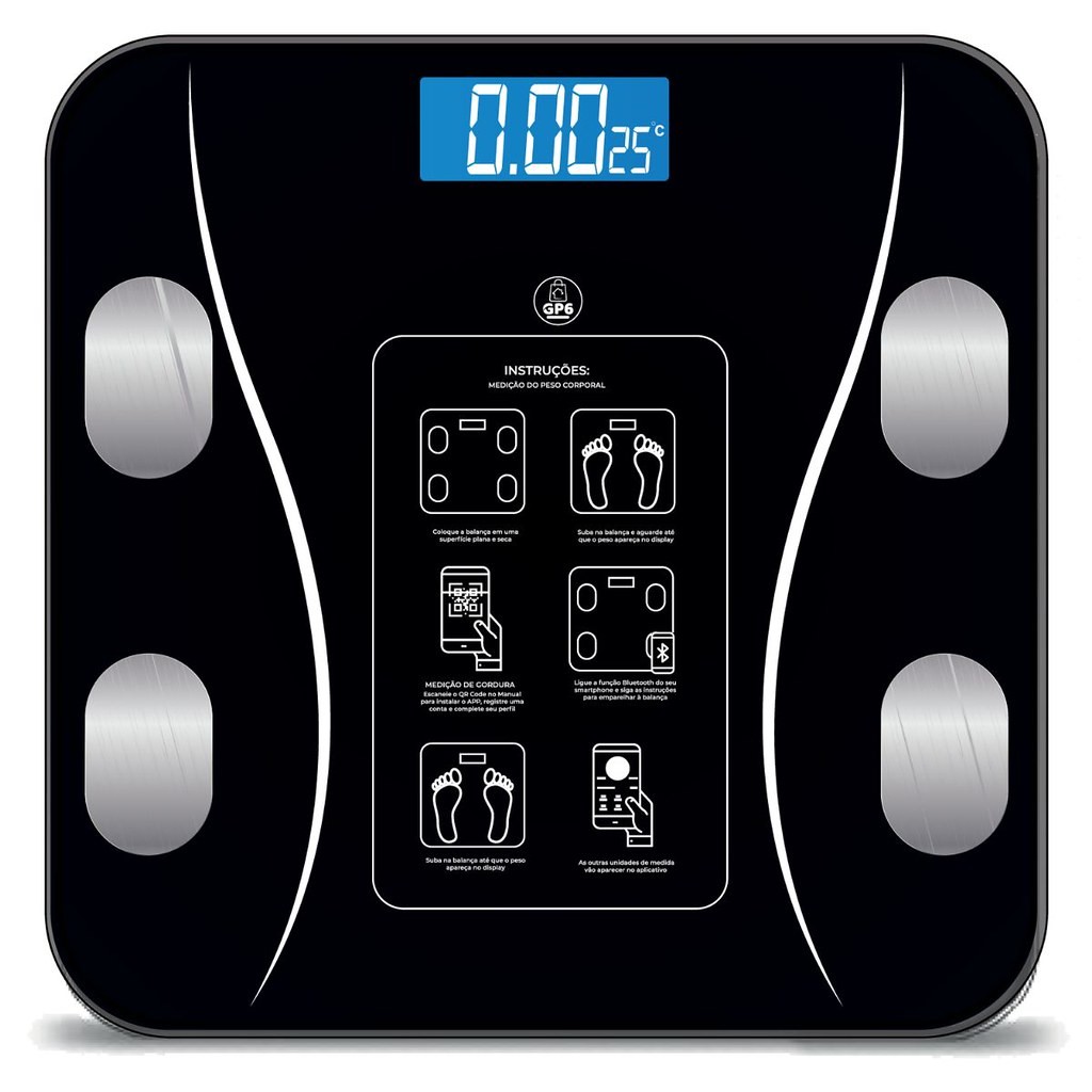 Balança Digital Bioimpedância IMC Profissional 180KG Conexão c ...