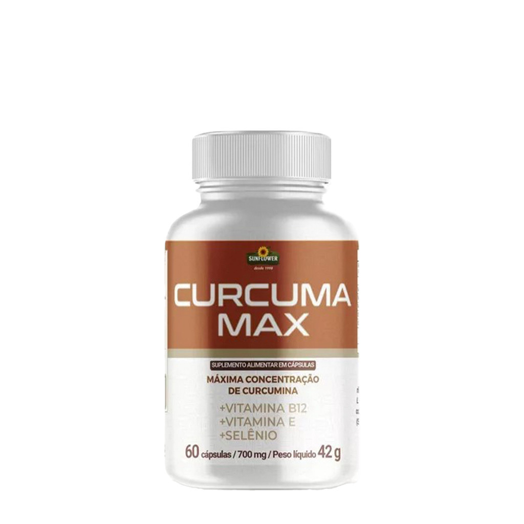 CURCUMA MAX - MAXIMA CONCENTRAÇÃO DE CURCUMINA 700MG + VITAMINA B12 ...