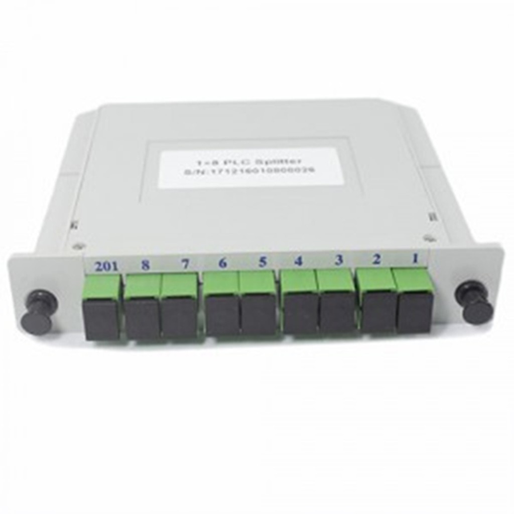 SPLITTER OPTICO CASSETE BOX 1X8 SC/APC (ANATEL) - FIBRACOM - KIT 10UN ...
