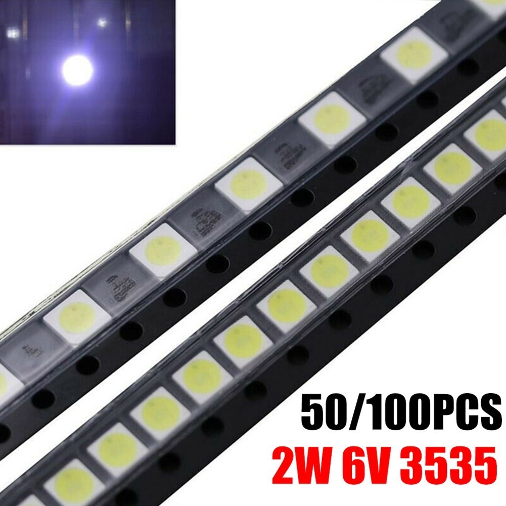 2W 6V 3535 TV Luz De Fundo LED Diodo SMD Branco Legal LCD 150lm Chip De ...