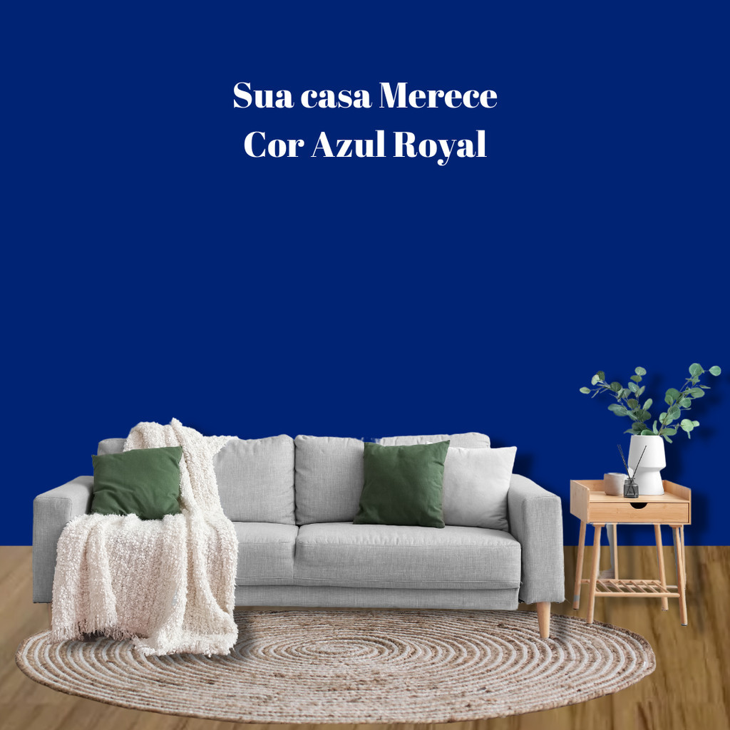 Tinta Azul Royal Coral Lousa Maderia Mdf Metal Paredes Giz 3,2L ...