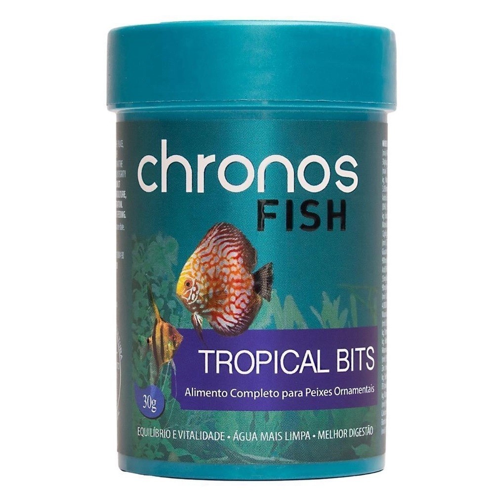 Ração Chronos Fish Tropical Bits 30g Para Peixes Ornamentais | Shopee ...
