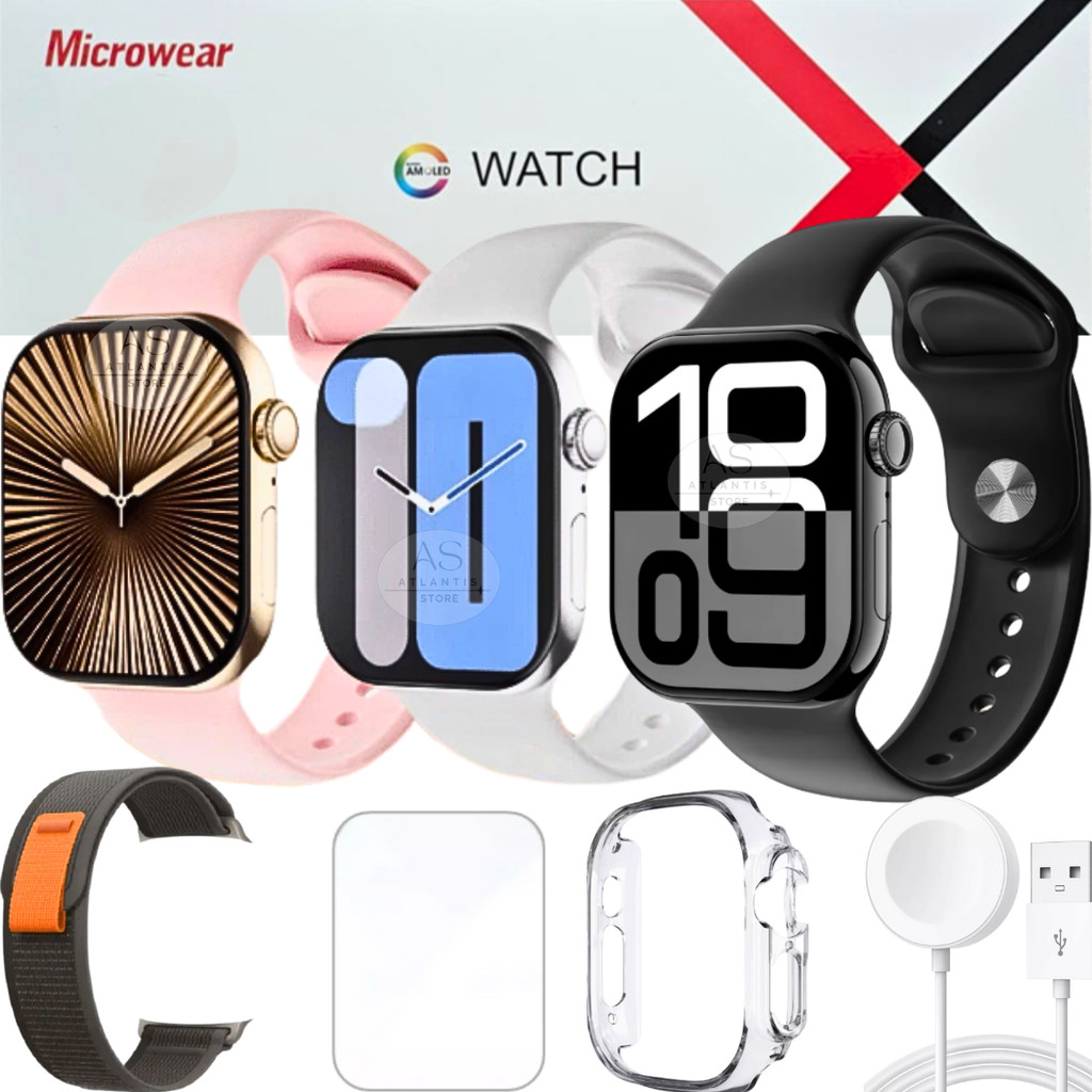 Relógio Smartwatch W10 PRO 46mm ChatGPT Tela AMOLED Série 10 Lançamento ...