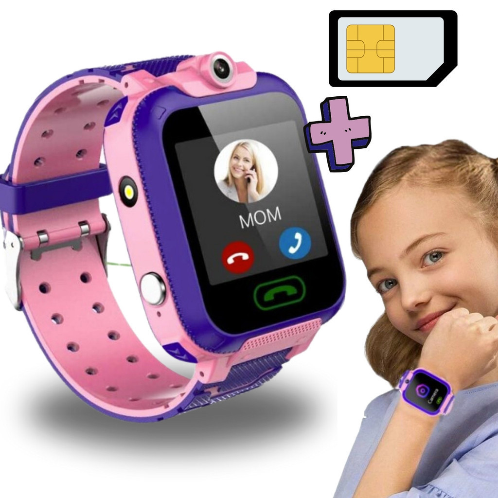 Relogio Smart Watch Infantil Kids Rosa Inteligente Ligaçoes com Chip ...