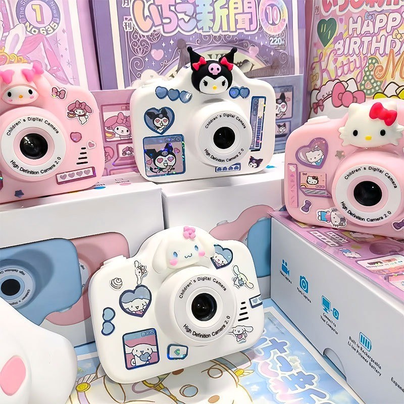 Sanrio Kuromi Mini Câmera Digital Dupla 2000W Infantil Pixel De Alta ...