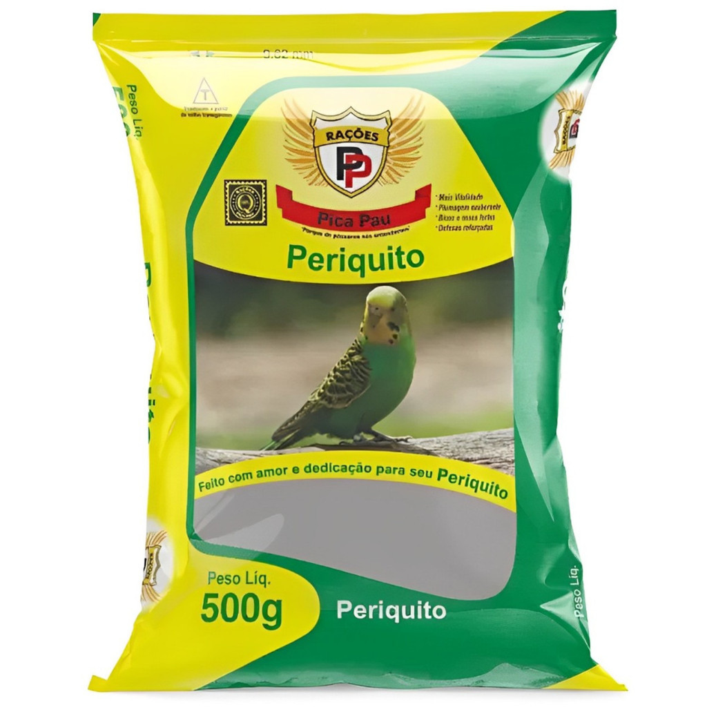 Ração Comida Periquito Tradicional Natural Sementes 500g | Shopee Brasil