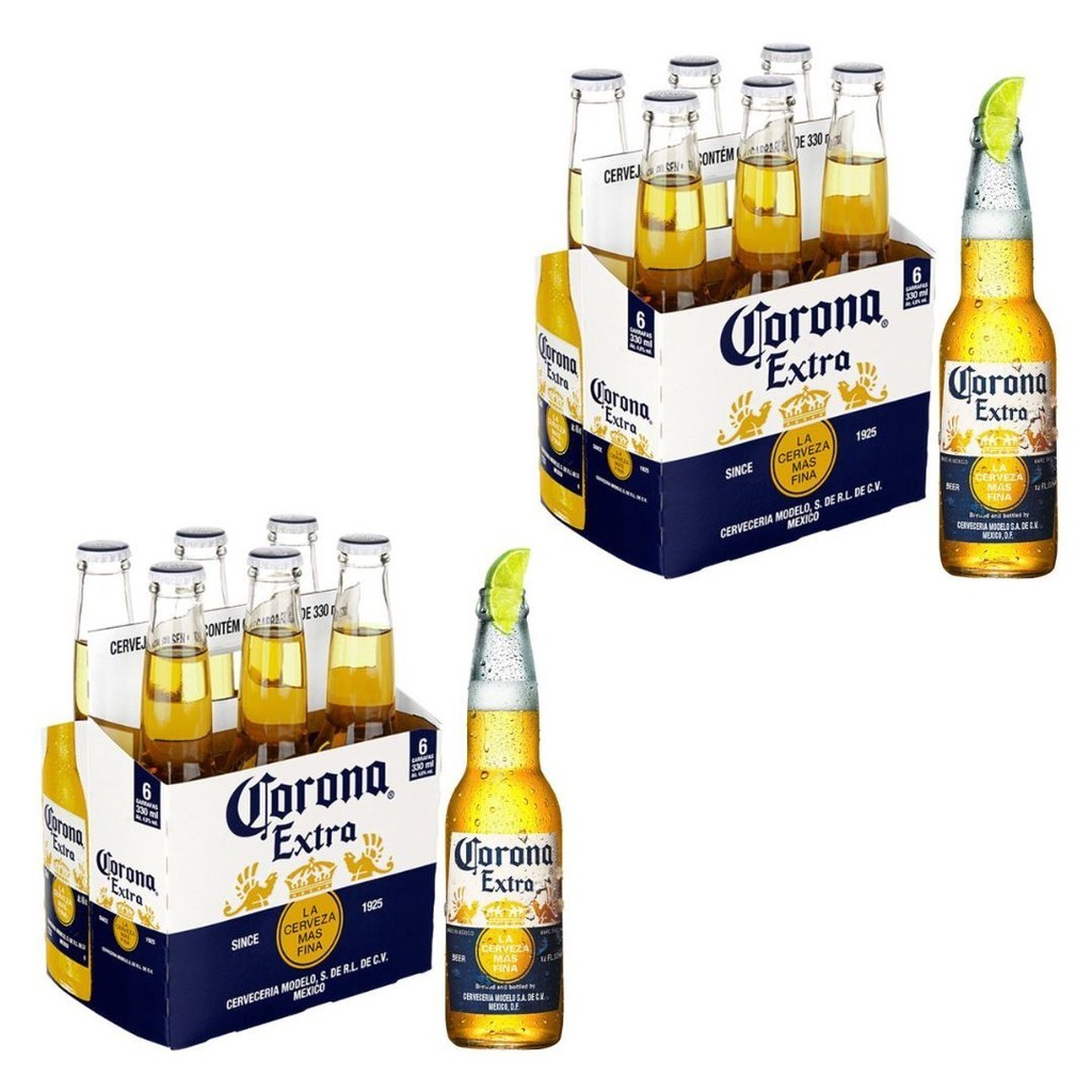 Cerveja Corona Extra Long Neck 330ml - 12 Unidades | Shopee Brasil
