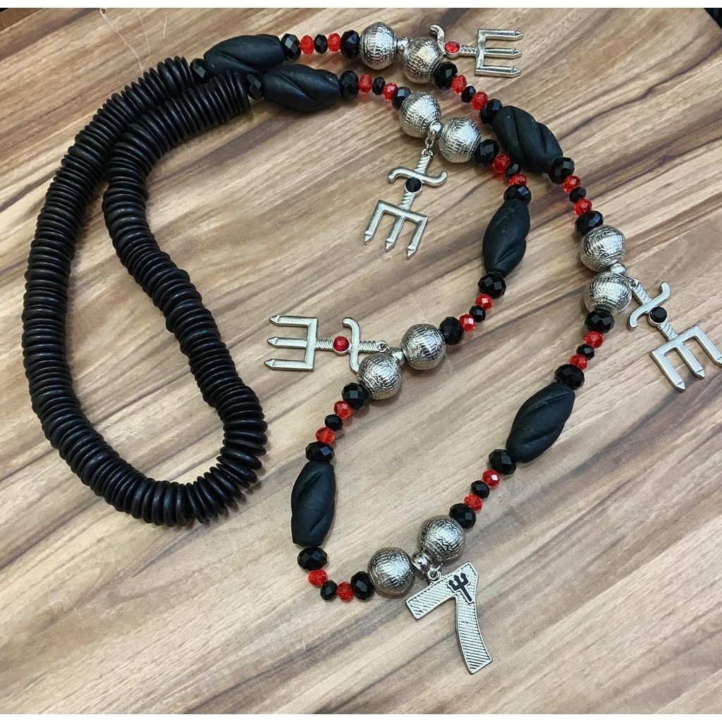 Guia Exú Sete Encruzilhadas 60cm Braja Umbanda Candomblé | Shopee Brasil