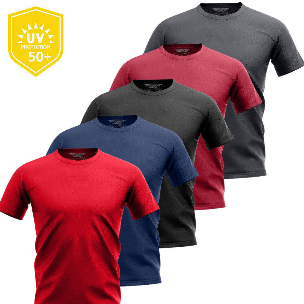 Kit 5 Camisetas Térmica Dry Fit Proteção UV 50 anti Transpirante ...