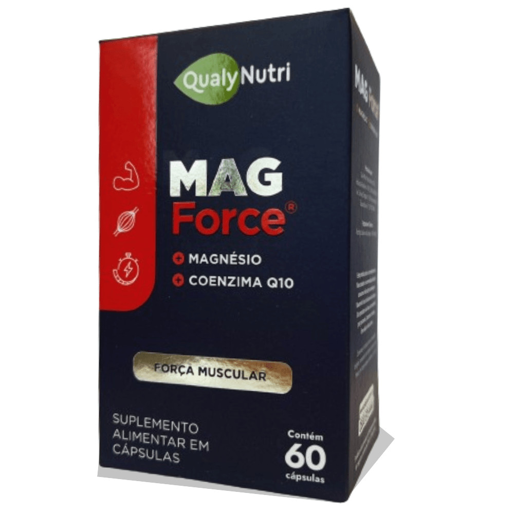 Mag Force Magnésio + Coenzima Q10 C/60 Cápsulas - Qualy Nutri | Shopee ...