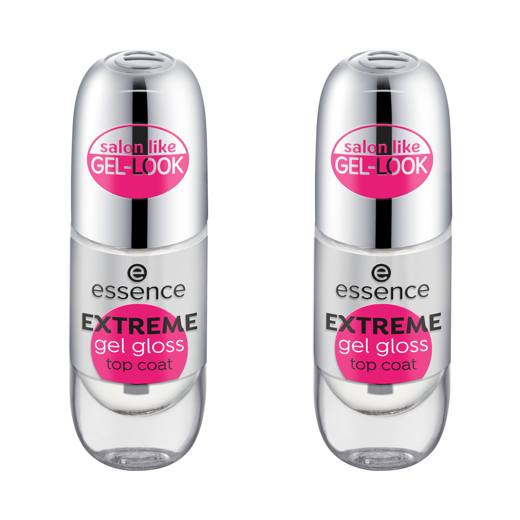 KIT 2 Base extra brilho EXTREME GEL GLOSS Top Coat essence | Shopee Brasil