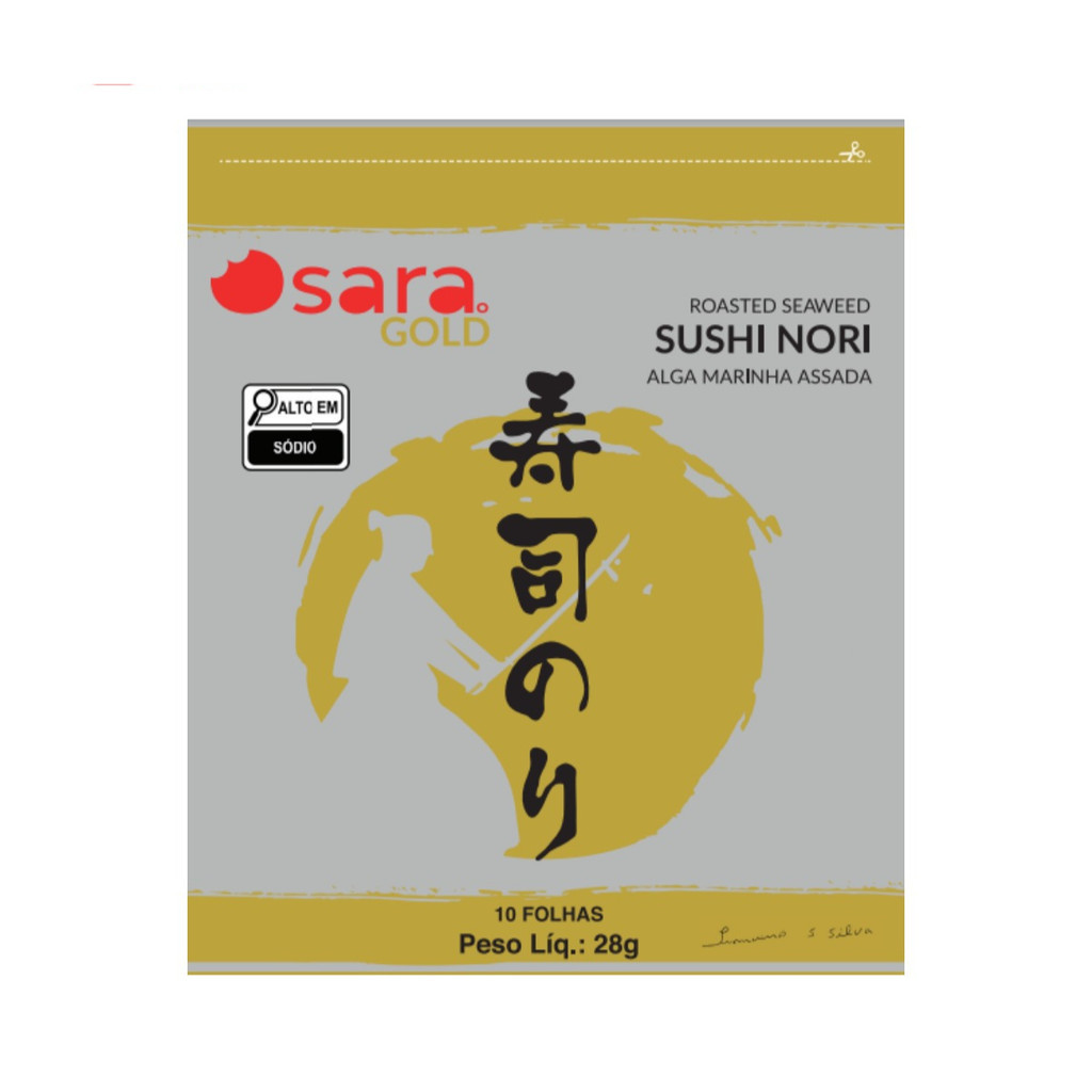 ALGA MARINHA NORI GOLD OSARA 10 FOLHAS 28G | Shopee Brasil