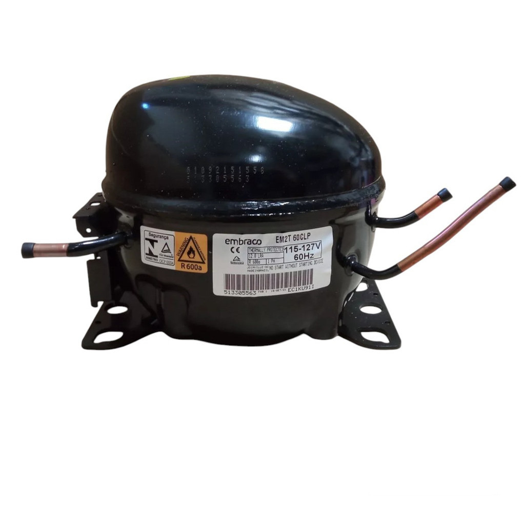 Compressor 110v R600a 1/6 Em2t 60clp W11516523 Embraco | Shopee Brasil