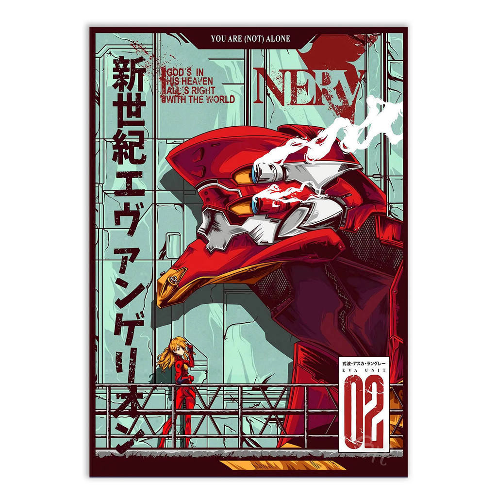 Placa Decorativa Anime Neon Genesis Evangelion Eva 02 | Shopee Brasil