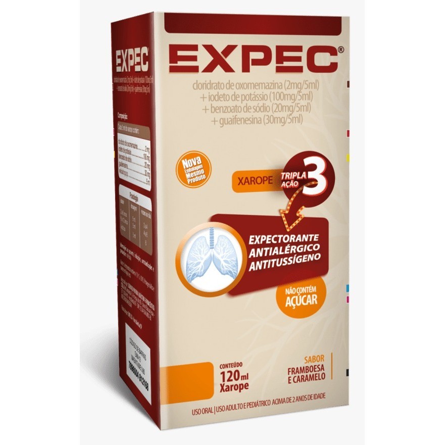Expec Xarope sabor Framboesa e Caramelo 120ml | Shopee Brasil