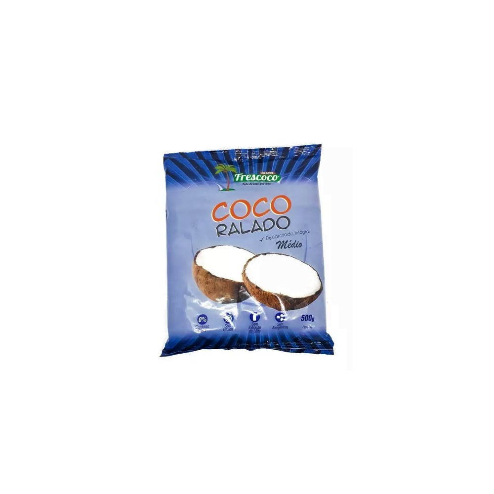 Coco Ralado Medio Integral 500g Frescoco | Shopee Brasil
