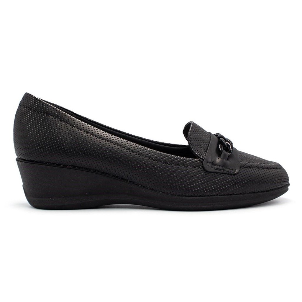 Sapato Modare Feminino Napa Micro/Strech Salto Anabela Enfeite 7392.103 ...