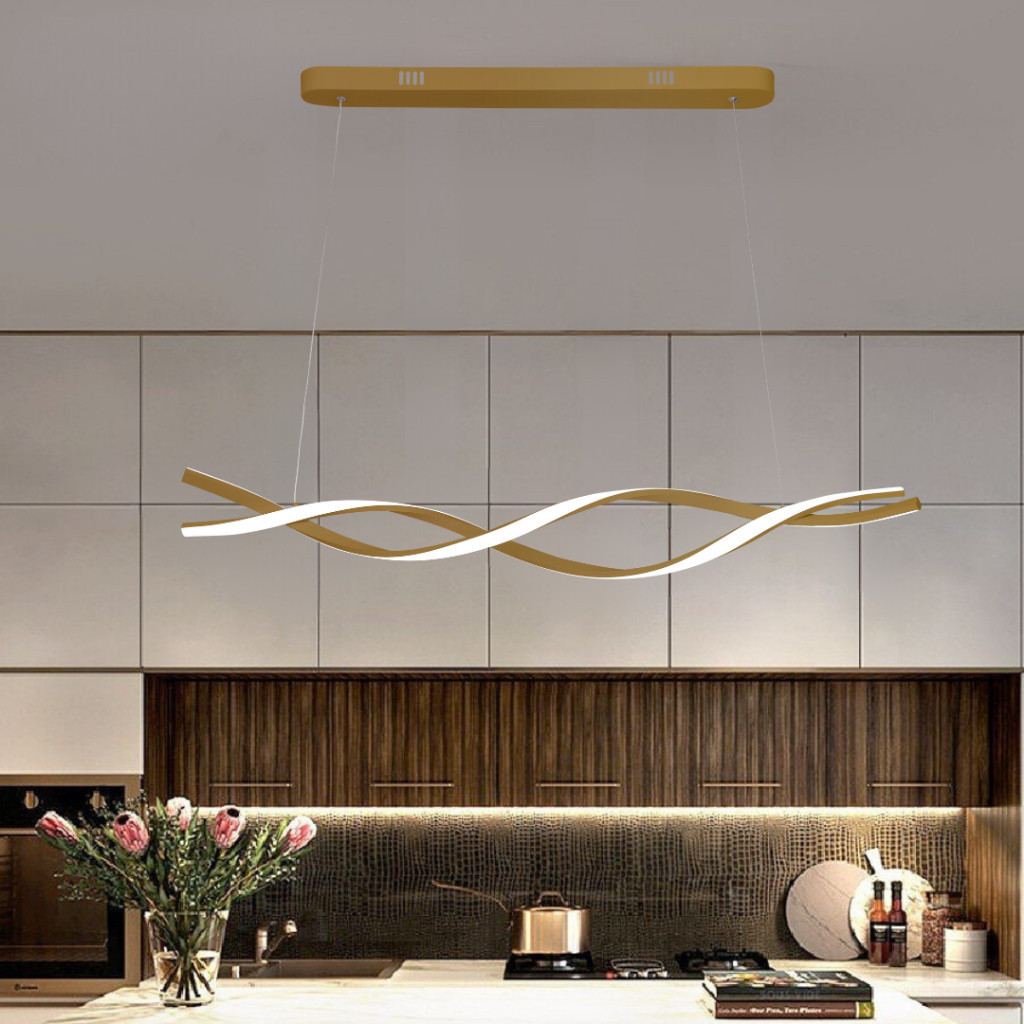 Luminária Lustre Pendente Led Design Moderno 48W Espiral Bivolt 3 em 1 ...