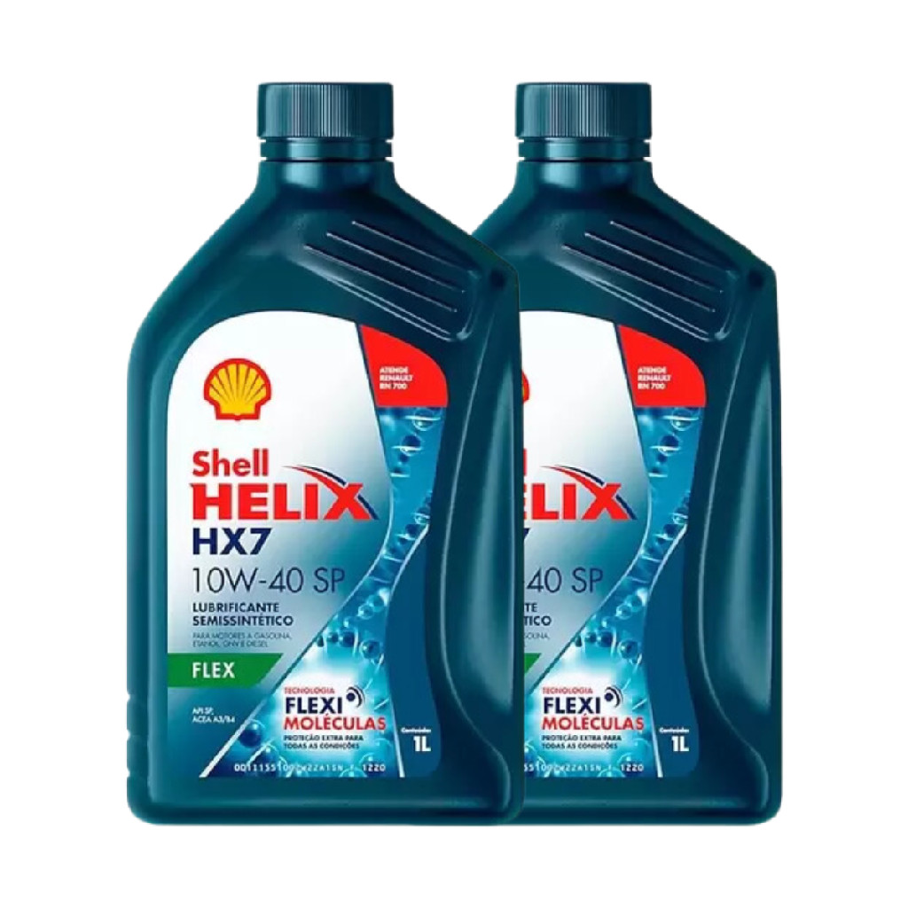 Kit C/ 2 Óleo de Motor Shell Helix HX7 Flex Semissintético 10W40 API SP ...
