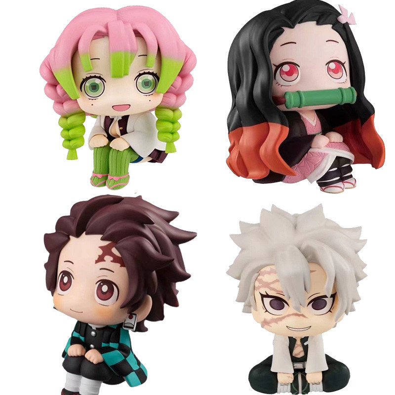 Q Versão Caçador De Demônios Tanjiro Nezuko Mitsuri Sanemi Figura ...