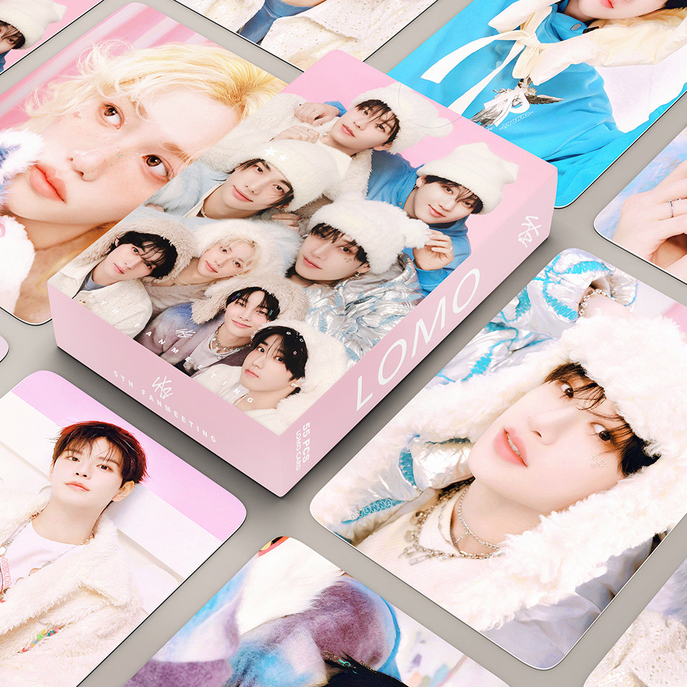 55pcs STRAY KIDS SKZ 5 Relógio Lomo Cartões HOP HIP 5o Fan Club Reunião ...