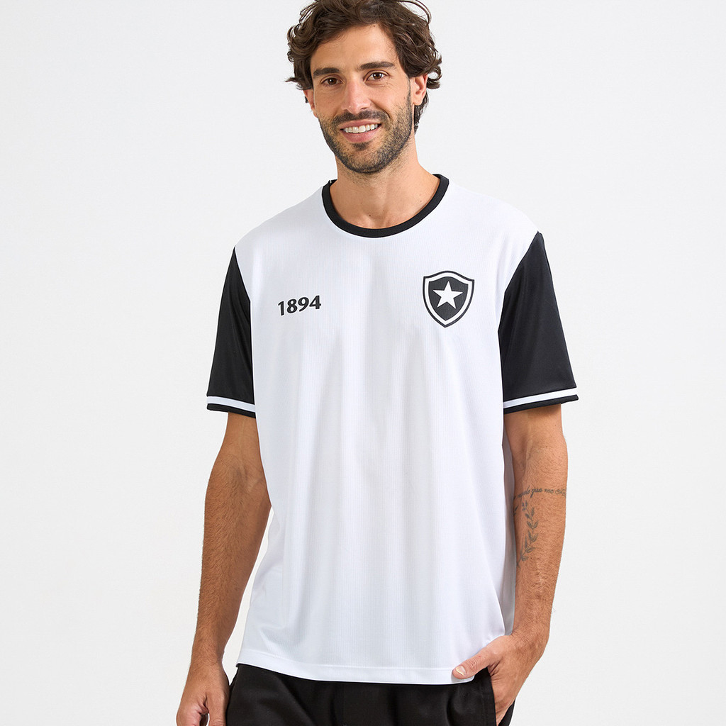 Camisa Botafogo Dry Retrô 1894 Masculina Branca Oficial | Shopee Brasil