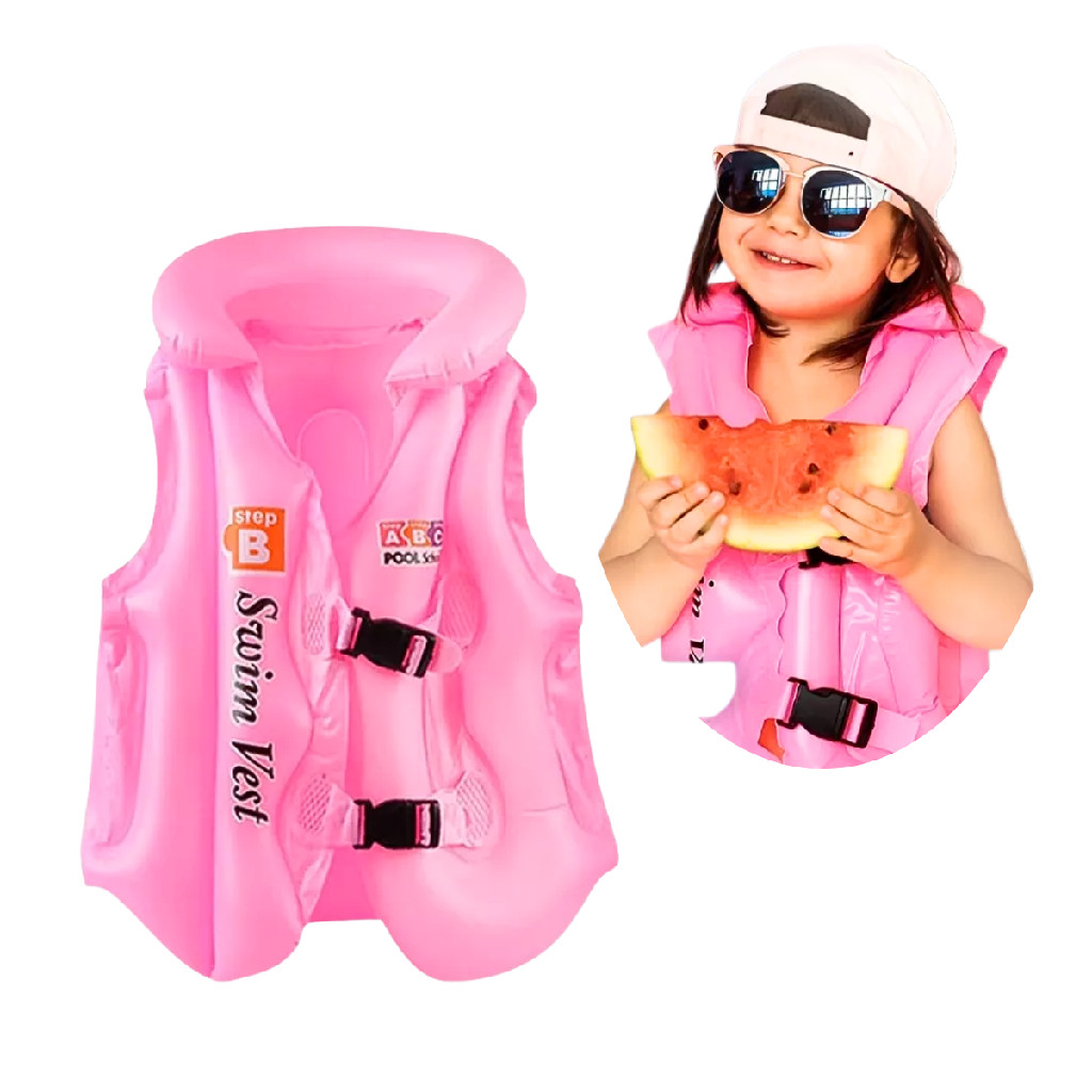 Colete Infantil Inflavel Boia Piscina Praia Mar Salva Vidas Criancas P ...