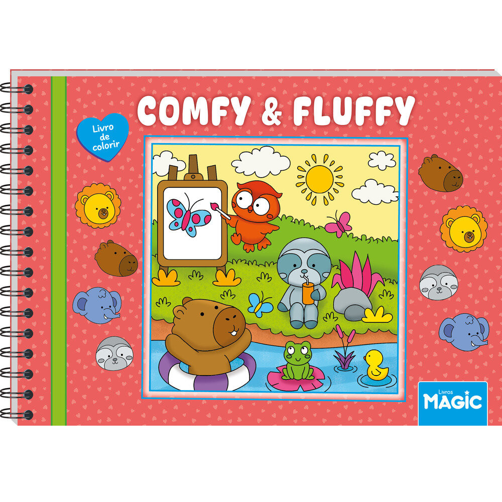 Comfy and Fluffy Red - Livro de Colorir | Shopee Brasil
