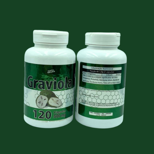 2X graviola 100% natural - 120 capsulas de 500 mg | Shopee Brasil