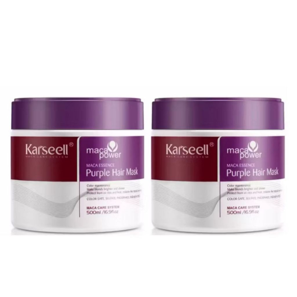 Kit 2 Máscaras Matizadora Roxa Karseell Original 500ml | Shopee Brasil