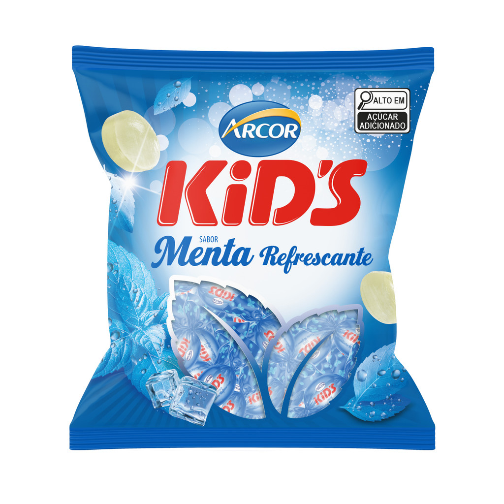 Bala Dura Kids Menta Refrescante Arcor 400g | Shopee Brasil