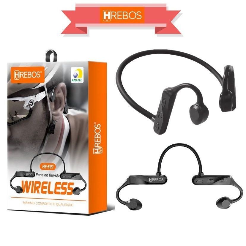 Fone Ouvido De Condução Ossea Esportivo Bluetooth V5.0 Neckband Earflex ...