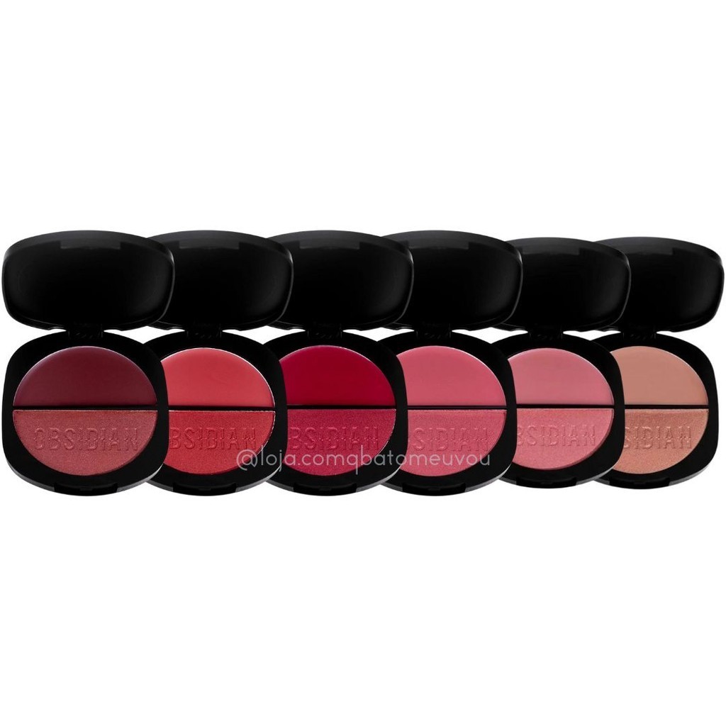 Blush Cremoso - Blush Duo Obsidian Gemini - Ruby Rose | Shopee Brasil