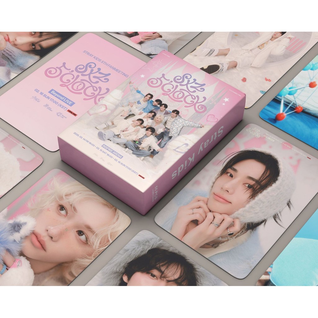 STRAY KIDS SKZ 5 Relógio Holográfico Laser Lomo Cartões HOP HIP ...