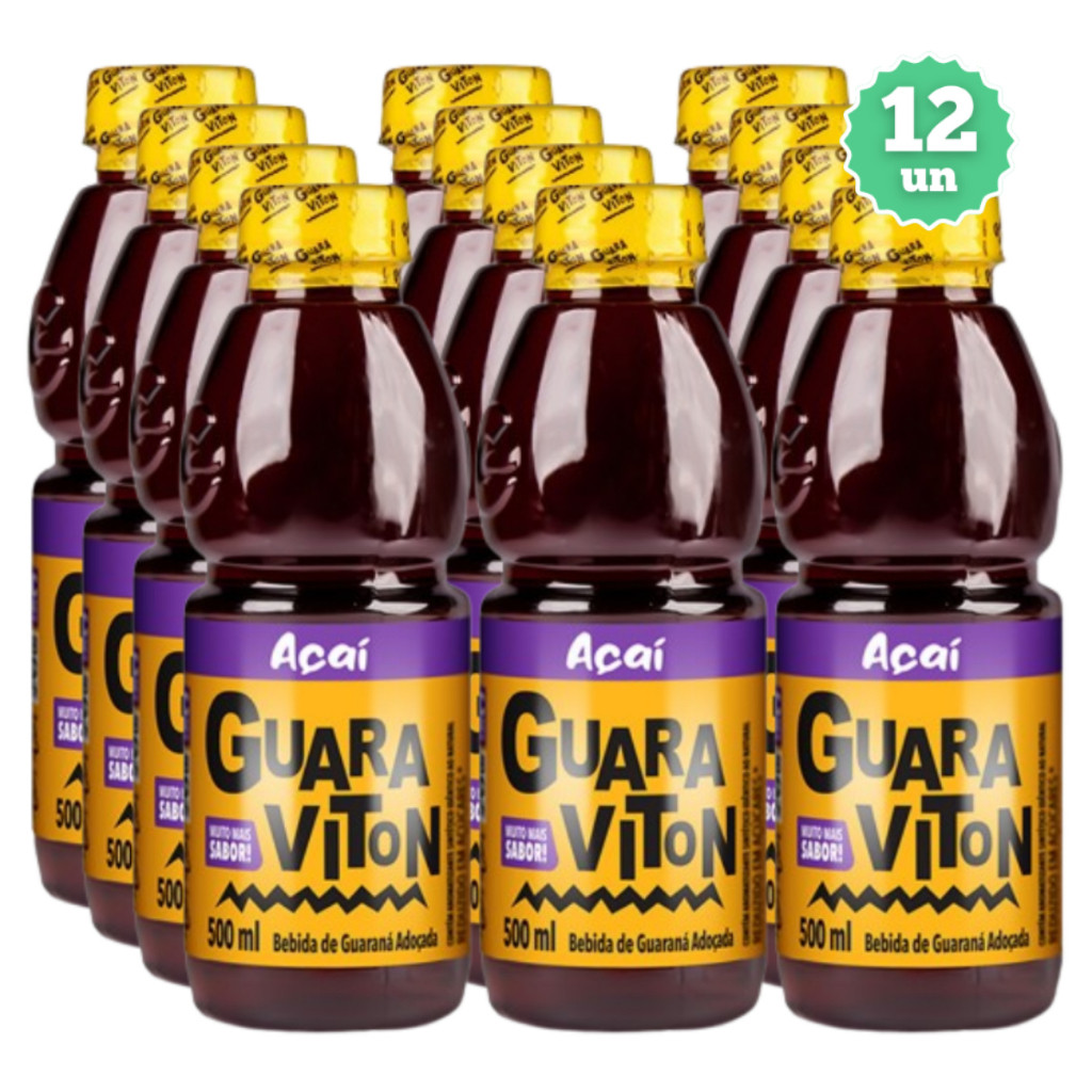 Guaraviton Açaí Kit Com 12 Unidades De 500ml | Shopee Brasil