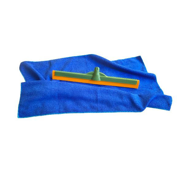 Pano microfibra 50cm x 70cm para o chão + rodo plástico 40 cm (sem cabo ...