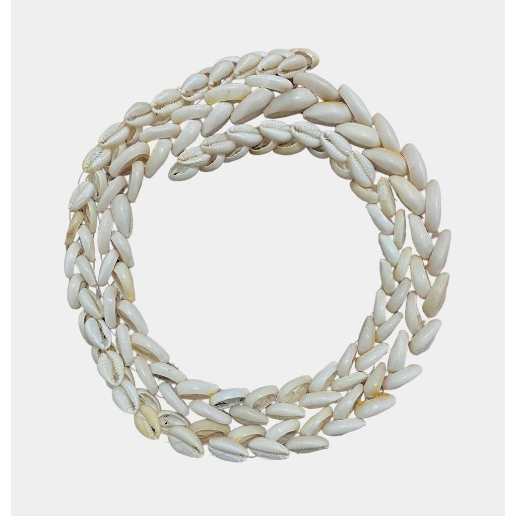 Braja Colar Búzios Naturais Duplo 50cm Umbanda Candomblé | Shopee Brasil