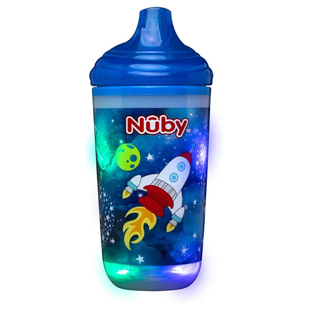 Copo Piscapisca Com Bico Rigido 300ml Azul 6+ nuby | Shopee Brasil