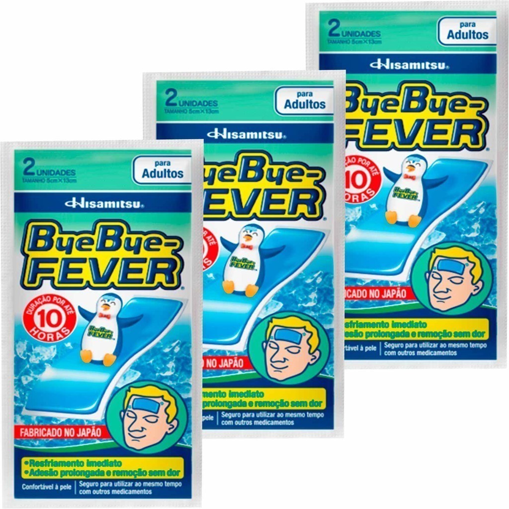 Adesivo para Febre Bye Bye Fever Adulto 2 adesivos | Shopee Brasil