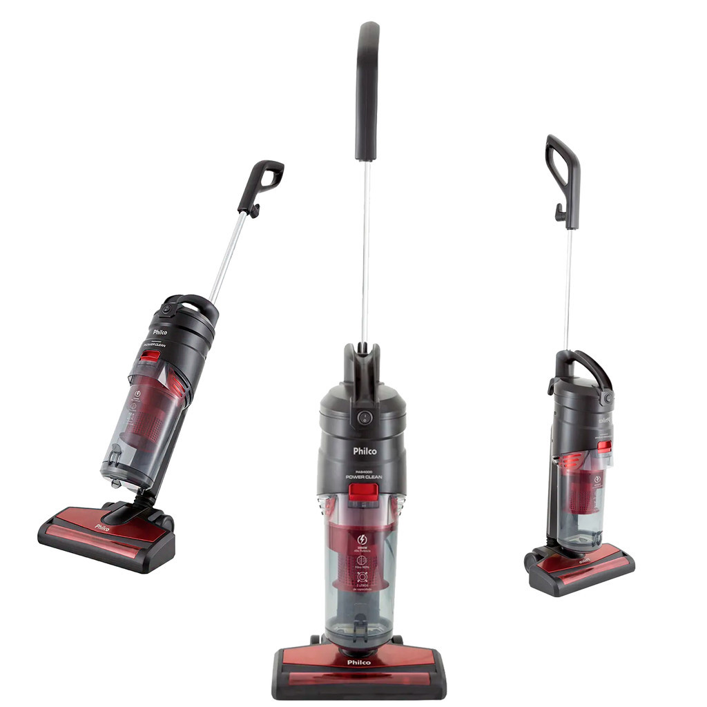Aspirador De Pó Vertical Power Clean Pas4000v 2000w Philco | Shopee Brasil