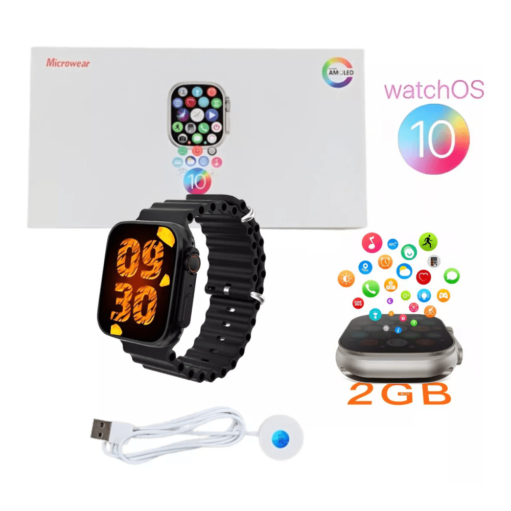 RELÓGIO INTELIGENTE SMARTWATCH 2024 U10 ULTRA RELOGIO DE PULSO DIGITAL ...
