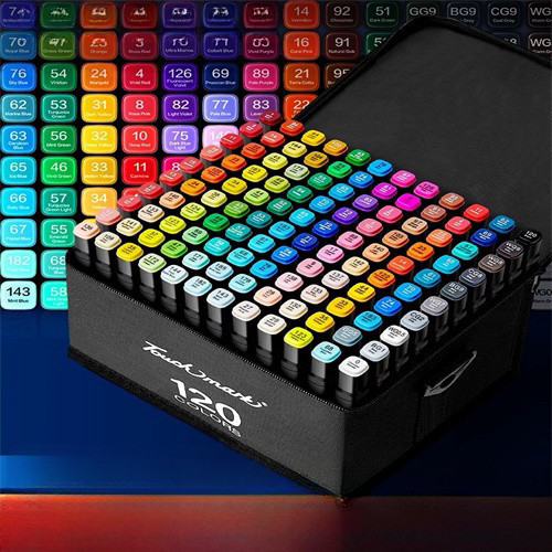 120 Cores touch marker Caneta Marcadora Com Ponta Dupla/Pintura De Arte ...