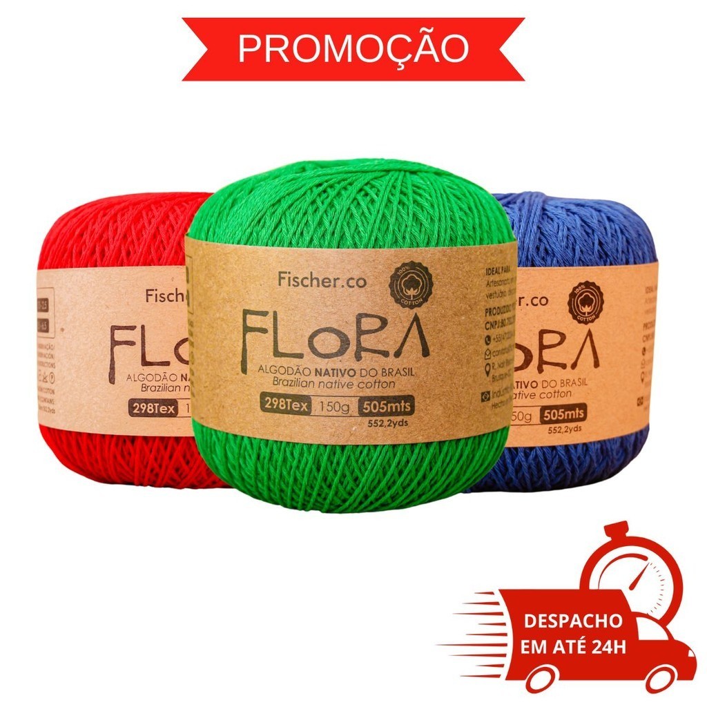 Linha Flora Fischer 100% Algodão 150g / 505 metros (Similar Linha Anne ...