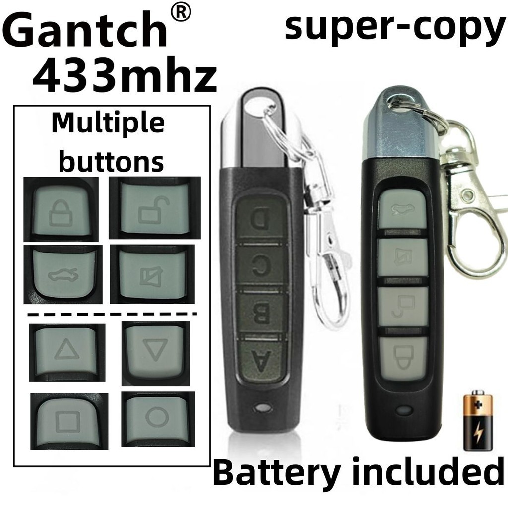 Remote Control Universal 433MHz para porta Portão Elétrico Clone ...