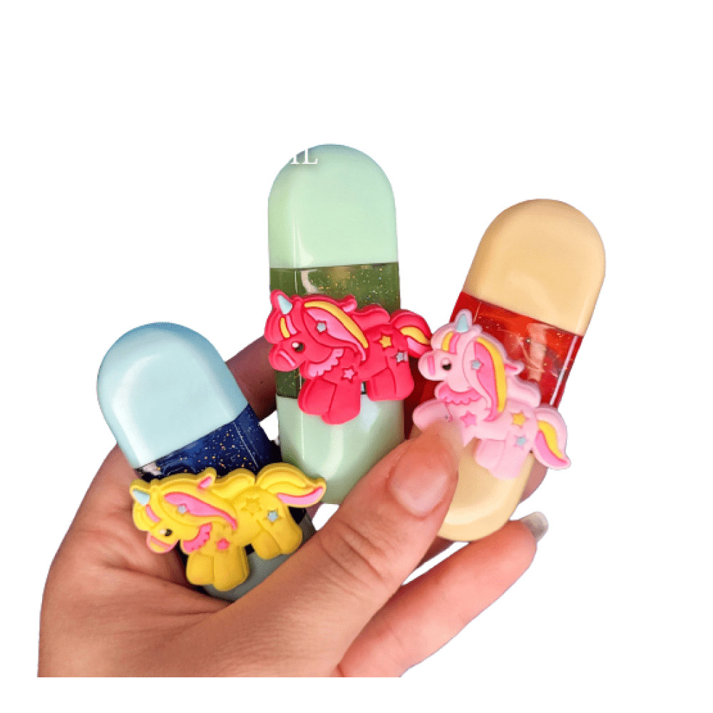 GLOSS INFANTIL DODO QUEEN LIP GLOSS BALINHA COM UNICORNIO | Shopee Brasil