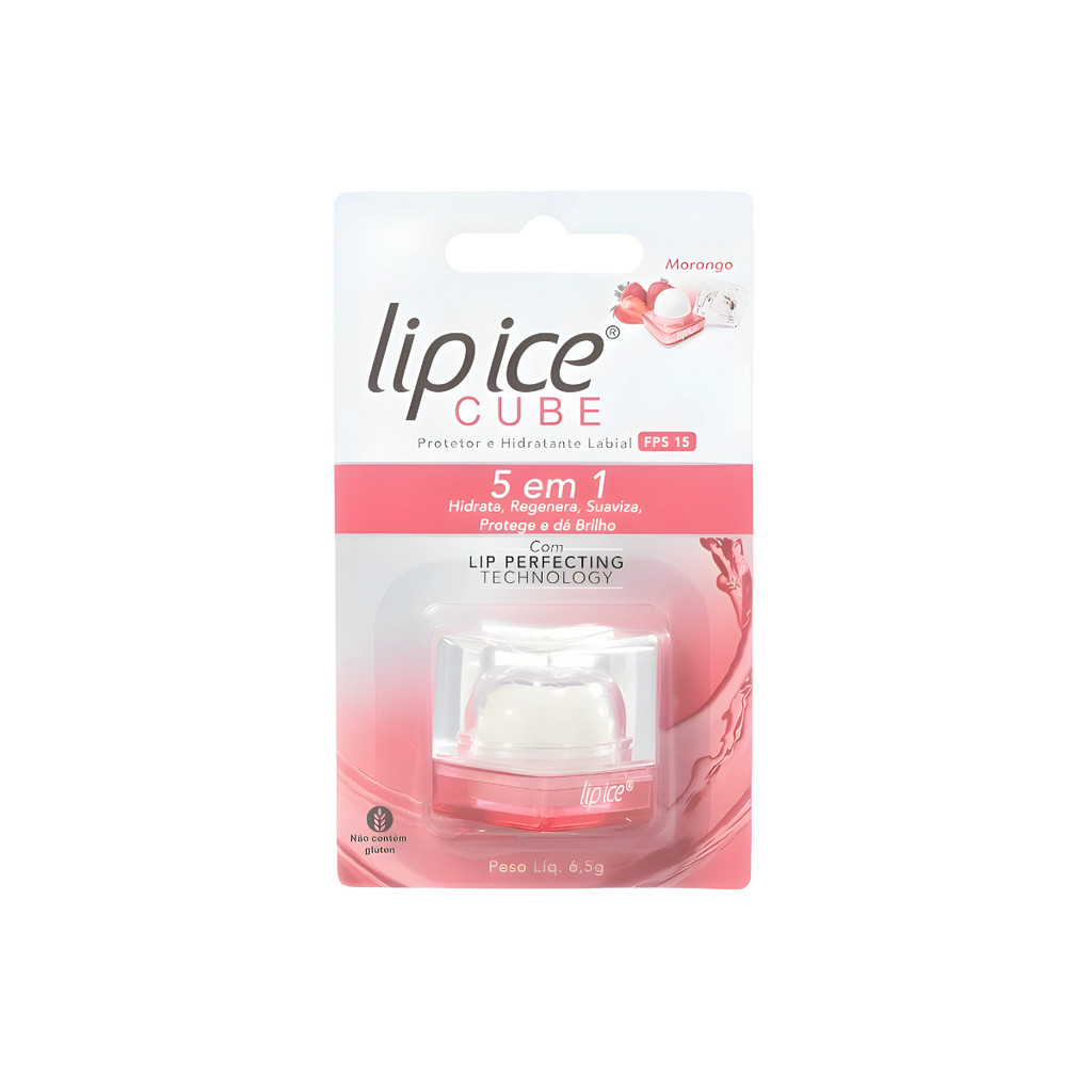 Protetor Labial Lip Ice Cube Morango | Shopee Brasil