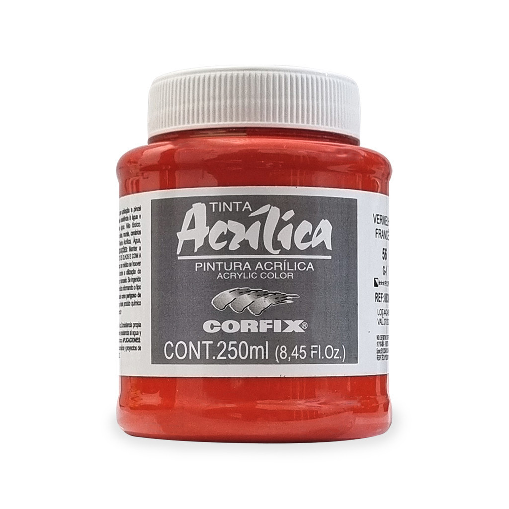 Tinta Acrilica Corfix G1 56 Vermelho Frances 250ml | Shopee Brasil