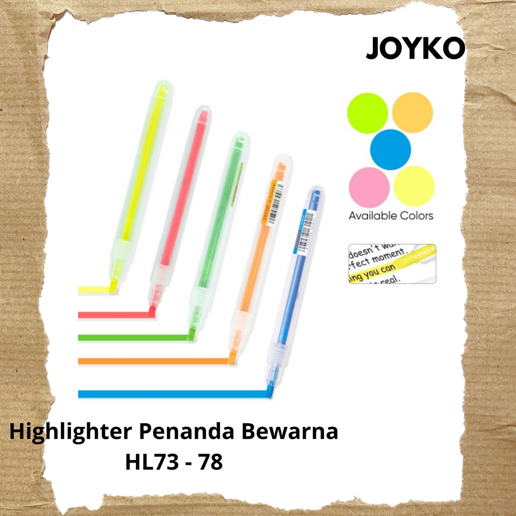 Marcador De Cor Joyko HL73-78 | Shopee Brasil