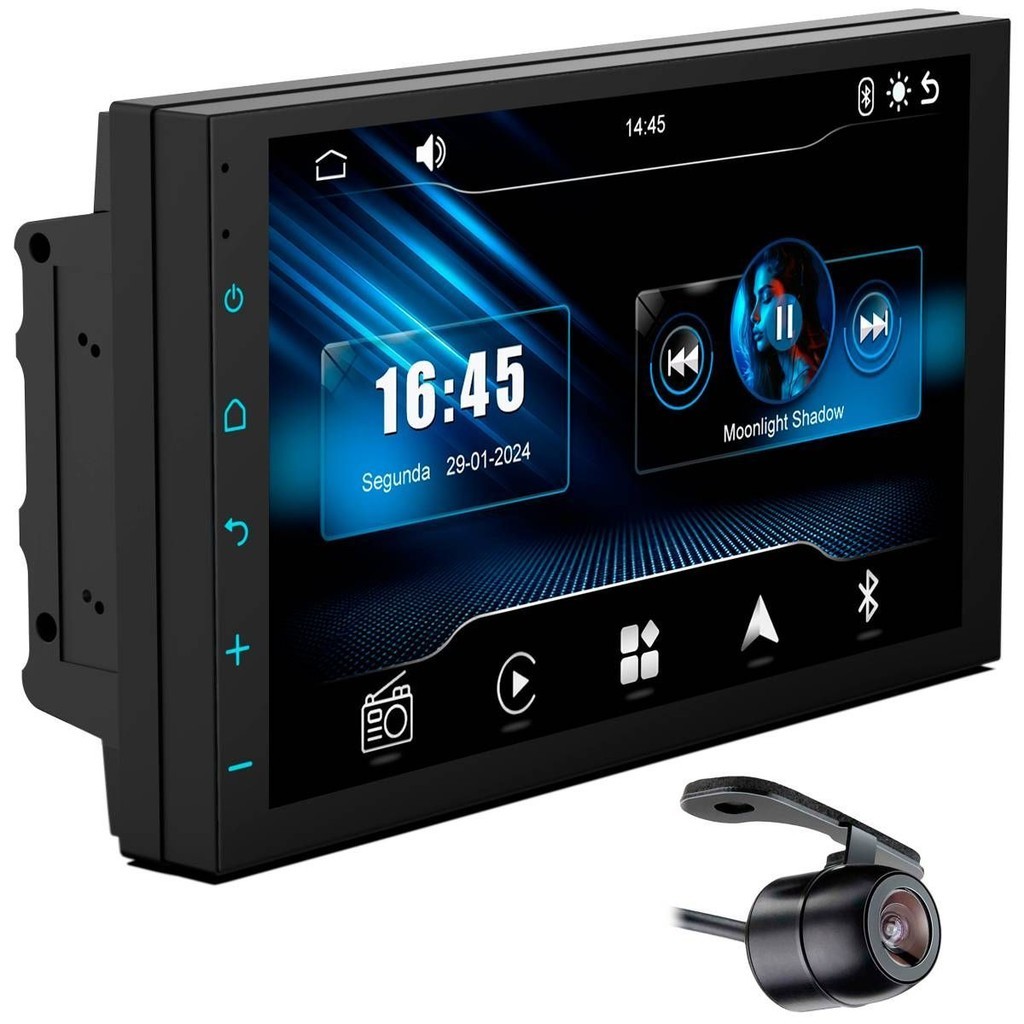 Central Multimídia 7" Carplay Android Auto Espelhamento Câmera de Ré WK70F | Shopee Brasil